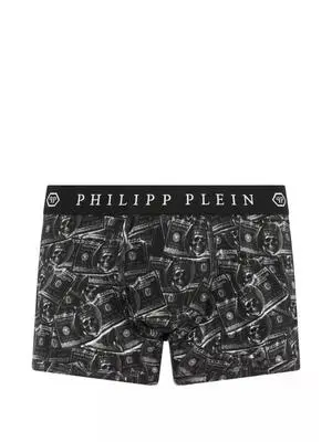 Philipp Plein Dollar-print Boxers - Black