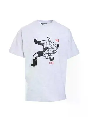 TEE LIBRARY Graphic-print Relaxed-fit T-shirt - Grey