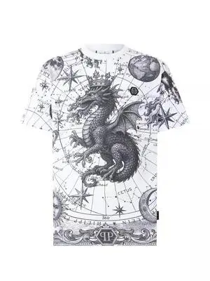 Philipp Plein Zodiac-print T-shirt - White