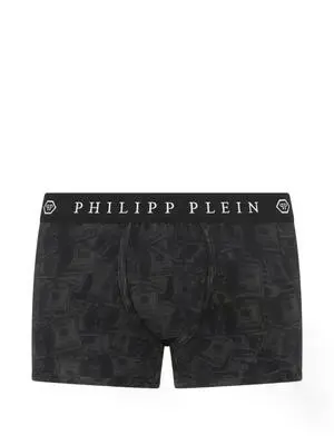 Philipp Plein Dollar-print Boxers - Black