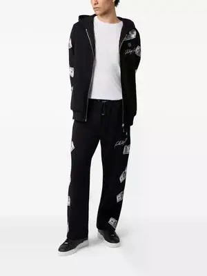 Philipp Plein Crystal-embellished Dollar Hoodie