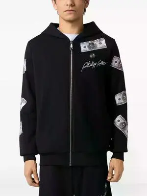Philipp Plein Crystal-embellished Dollar Hoodie