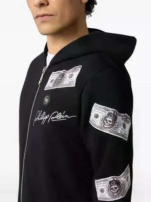 Philipp Plein Crystal-embellished Dollar Hoodie