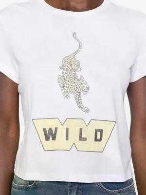 RE/DONE Leopard-print Graphic-print T-shirt