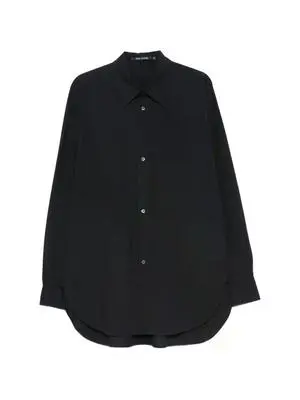 Sofie D'hoore Curved-hem Long-sleeve Shirt - Blue