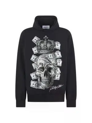 Philipp Plein Rhinestone-embellished Hoodie - Black