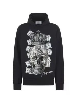 Philipp Plein Rhinestone-embellished Hoodie - Black