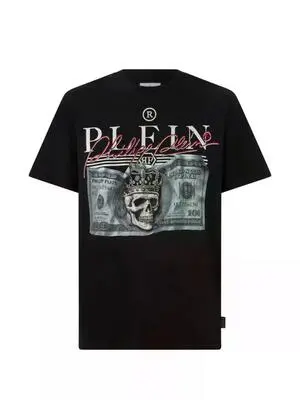 Philipp Plein Skull-print Rhinestone-embellished T-shirt - Black