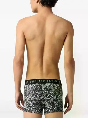 Philipp Plein Baby Dragon Swirl-print Boxers - Black