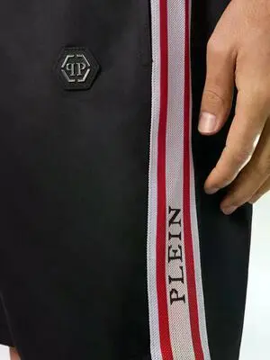 Philipp Plein Logo-stripe Drawstring Shorts