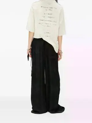 ANN DEMEULEMEESTER Lace-trim Jersey T-shirt