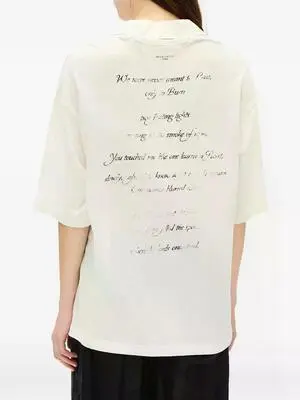 ANN DEMEULEMEESTER Lace-trim Jersey T-shirt