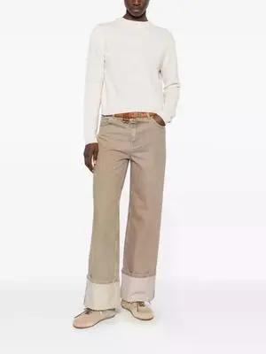 I BLUES Ribbed-trim Pullover