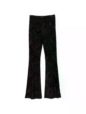 Etro Printed Flared Trousers - Black