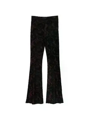 Etro ETRO Printed Flared Trousers Black