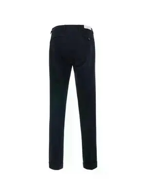 MICHAEL COAL Pleated Turn-up Chino Trousers