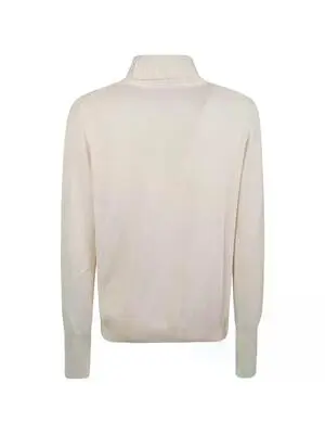 BALLANTYNE Roll-neck Cashmere Sweater - White