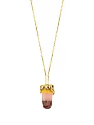 EDINA KISS Agate And Opal Popsicle Necklace - Gold
