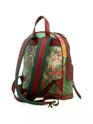 Gucci Small Gg Supreme Web Tian Backpack - Neutrals