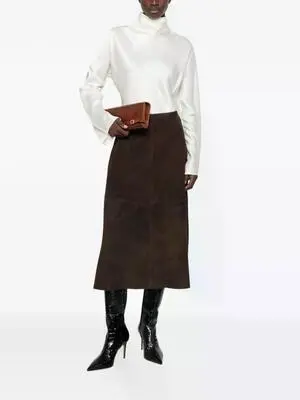 ARMA Suede Panelled Midi Skirt