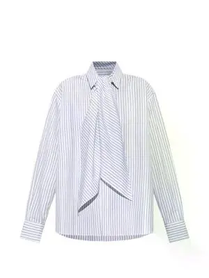 Sacai Striped Tie-neck Shirt