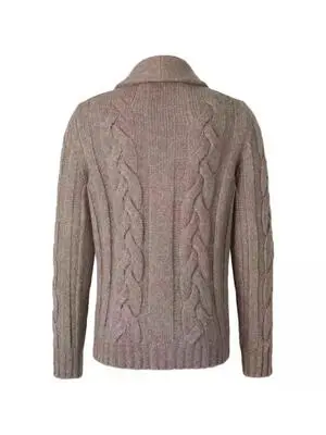 GRAN SASSO Cable-knit Shawl-collar Cardigan
