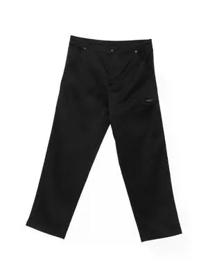 Moncler Straight-leg Gabardine Trousers - Black