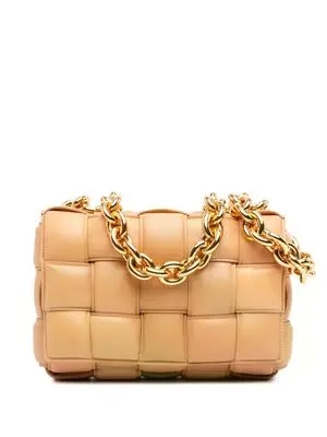 Bottega Veneta Nappa Intrecciato Padded Chain Cassette Satchel - Neutrals
