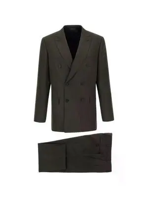 Brioni Lipari Herringbone Wool Suit - Brown