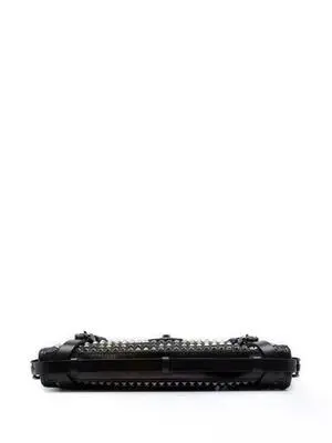 Burberry 2000-2017 Studded Leather Hyde Wristlet Clutch Bag