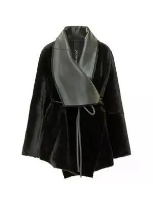 BLANCHA Belted Shearling Jacket