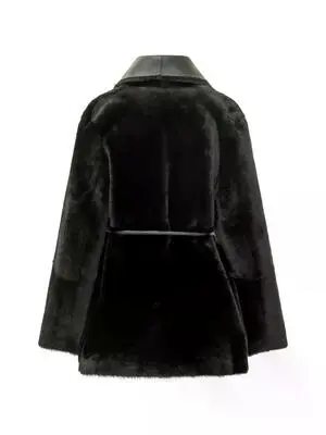 BLANCHA Belted Shearling Jacket