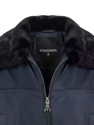 Patrizia Pepe Faux-fur Collar Bomber Jacket