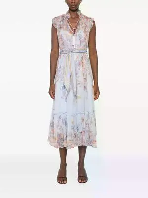 Zimmermann Valiant Flutter Dress - Blue