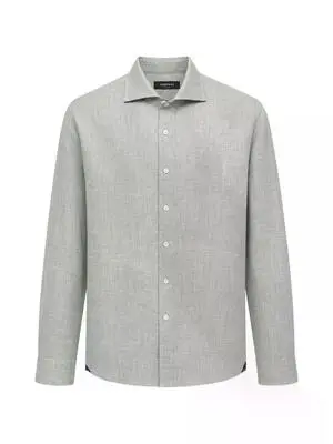 TOMBOLINI Mélange-effect Spread-collar Shirt
