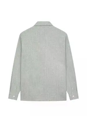TOMBOLINI Mélange-effect Spread-collar Shirt