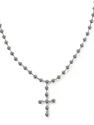 DIESEL® Ball-chain Cross Pendant Necklace