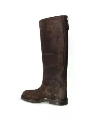 POEVE Rear-zip Knee-high Boots