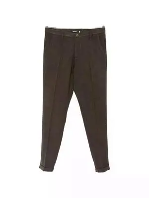 Imperial Herringbone-pattern Tailored Trousers - Brown