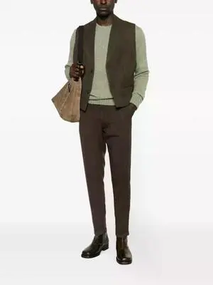 Imperial Herringbone-pattern Tailored Trousers