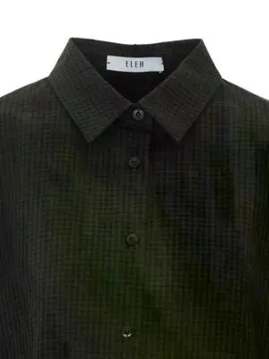 ELE Eleh Cropped Gingham-check Cotton Shirt