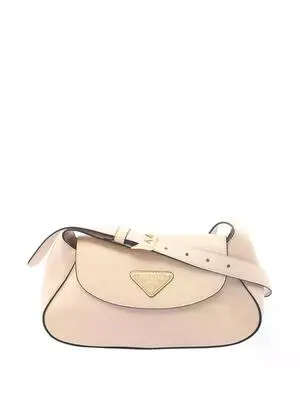 Prada 2013-2026 Small Leather Patina Shoulder Bag - Neutrals