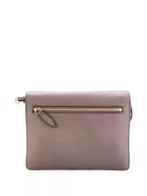 Burberry Macken Leather And House Check Canvas Cross Body Bag