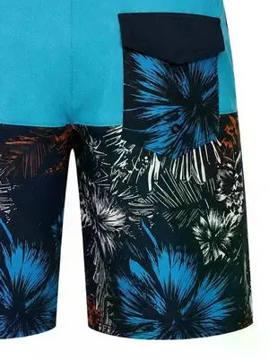 Oakley Floral-print Swim Shorts - Blue