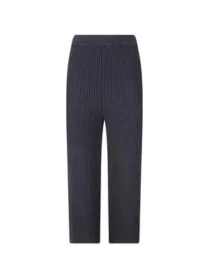 ELY ELY Bea Ribbed-knit Trousers - Black