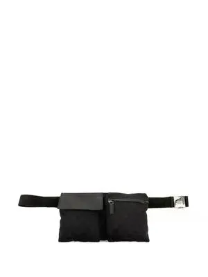 Gucci 2000-2015 Gg Canvas Double Pocket Belt Bag - Black