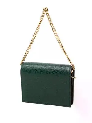 Gucci 2000-2015 Grained Calfskin Zumi Wallet On Chain Clutch Bag - Green