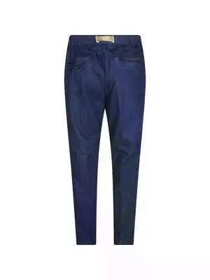 WHITE SAND Belted Straight Trouser