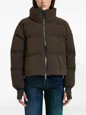 Herno Quilted Funnel-neck Puffer Jacket - Brown