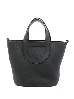 Hermès In The Loop 18 Handbag In Clemence And Swift Leather - Black